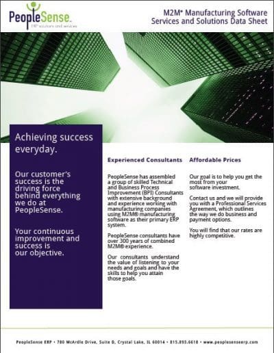 Made2Manage® Services and Solutions - PeopleSense ERP
